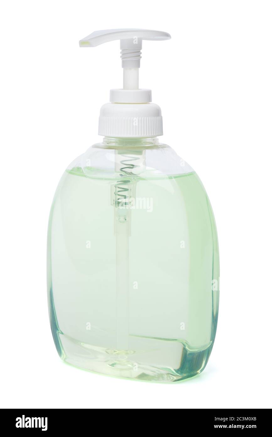 bottle of lotion or liquid soap isolated on white background Stock ...