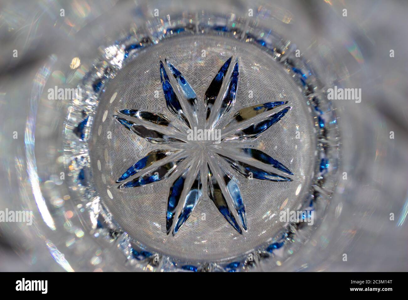 Sparkling defocused lead crystal glass texture background with ...