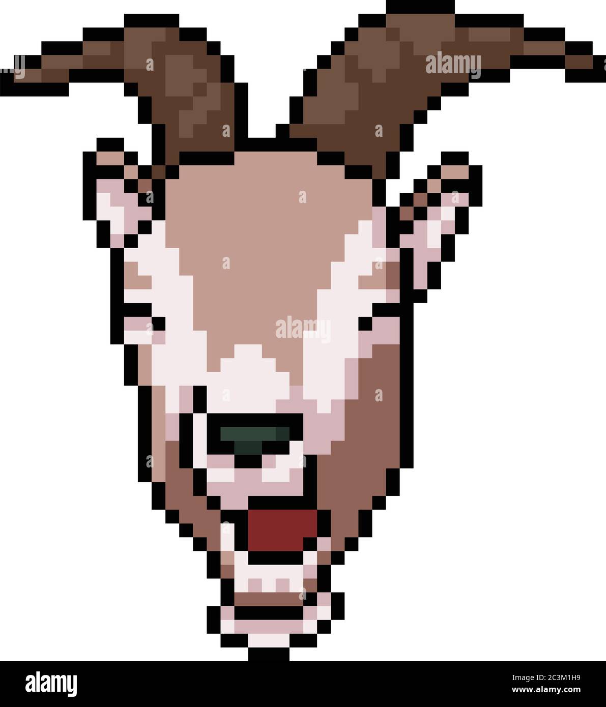 Cartoon funny goat smile isolated Stock Vector Images - Alamy