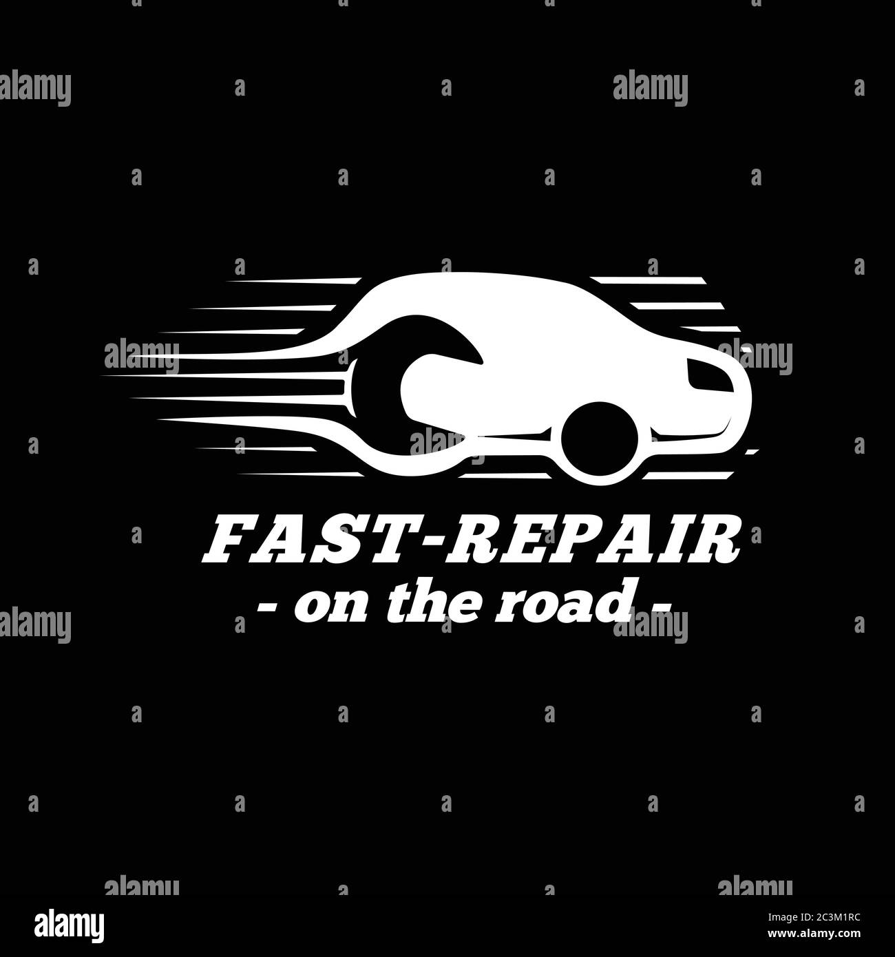 Fast Repair Service Logo. Car repair design template. Vector and ...