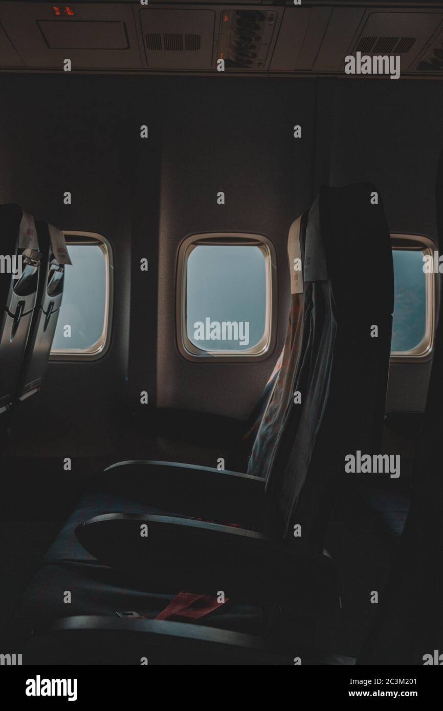 Leather aircraft seats hi-res stock photography and images - Alamy