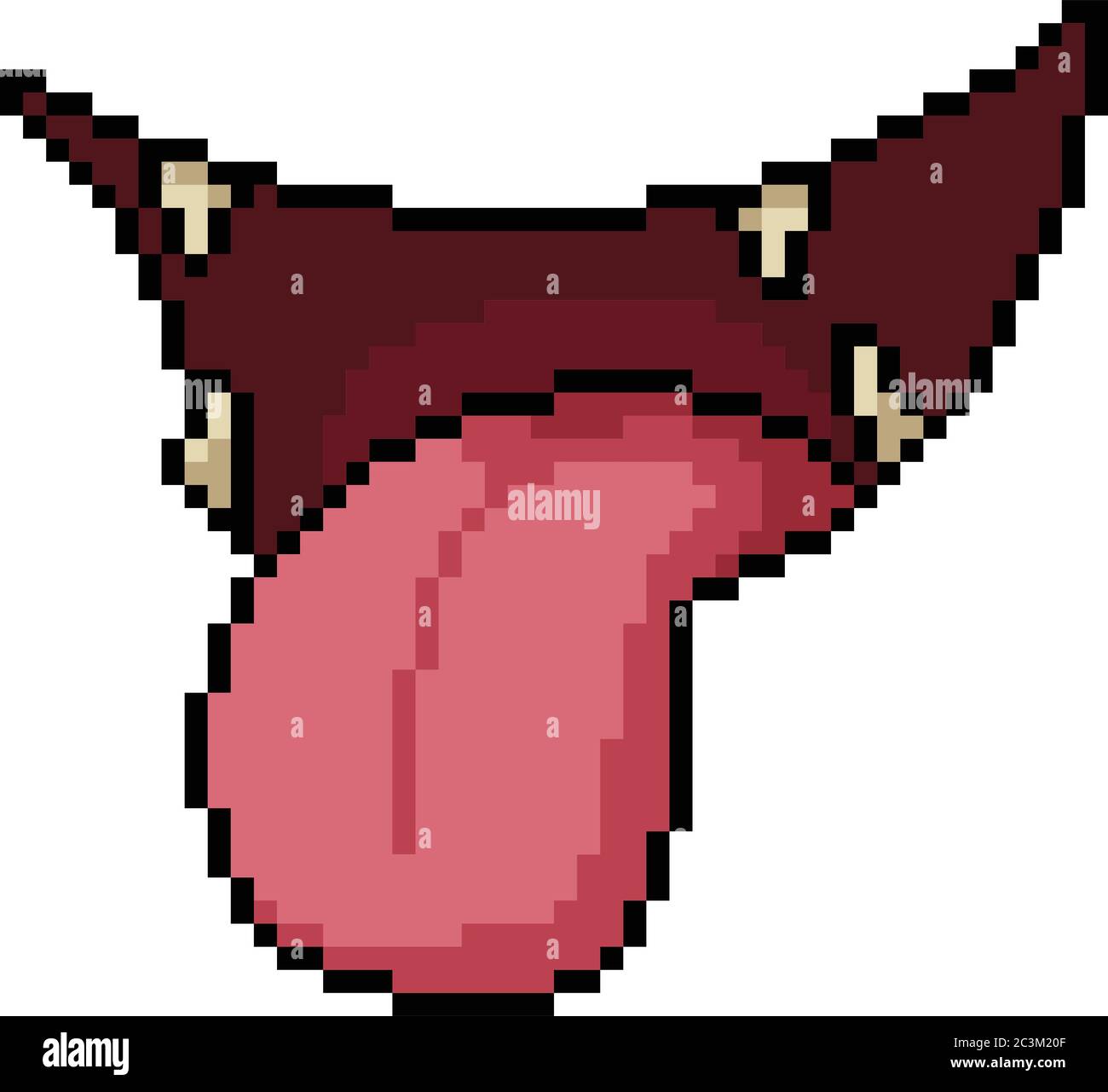 vector pixel art mischief mouth isolated cartoon Stock Vector Image ...