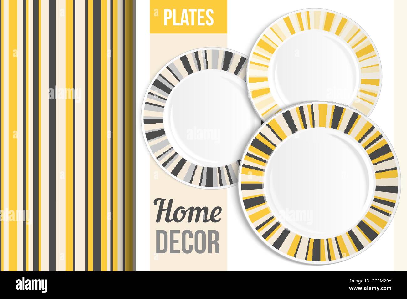 Three empty plates hi-res stock photography and images - Alamy