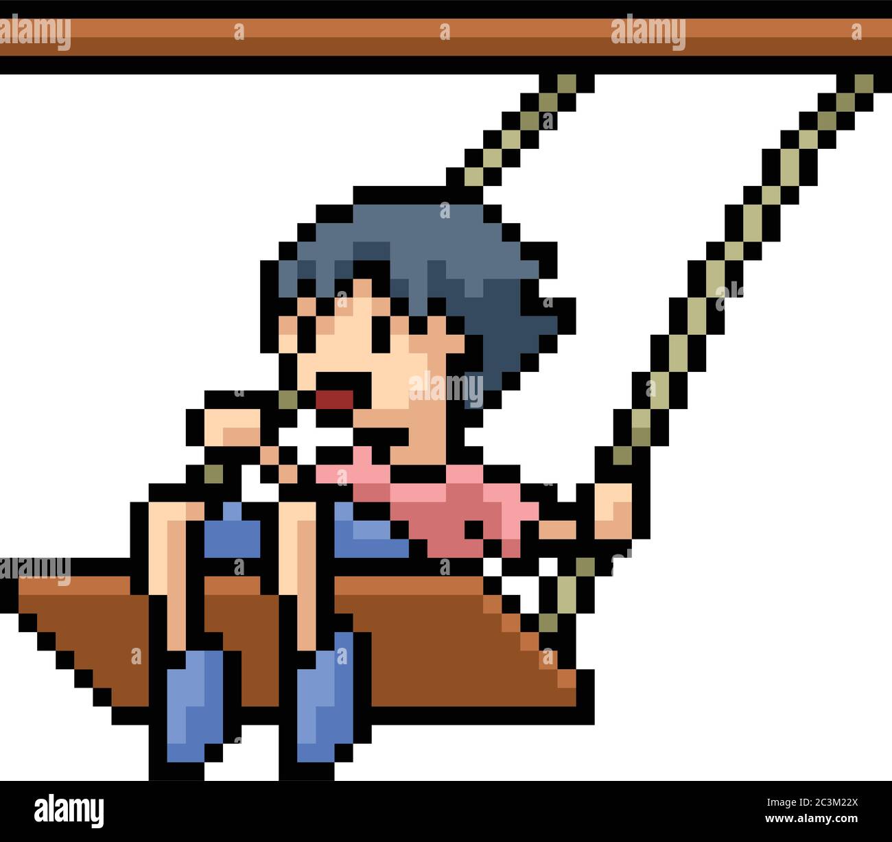 Boy child playground swing Stock Vector Images - Alamy