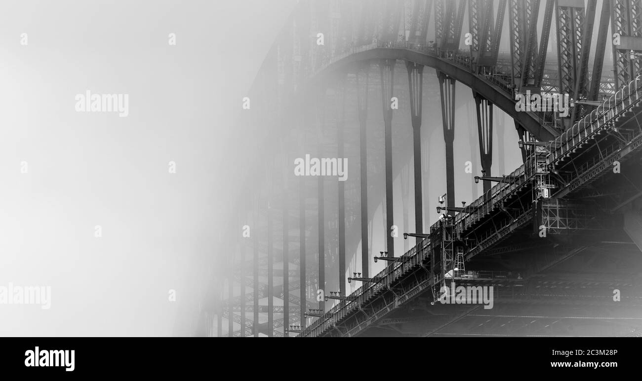 Fog over Sydney Harbour Bridge Stock Photo - Alamy