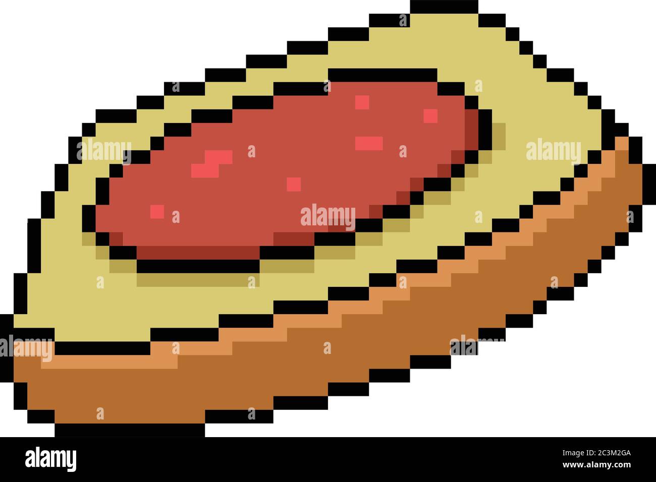 vector pixel art bread breakfast isolated cartoon Stock Vector Image ...