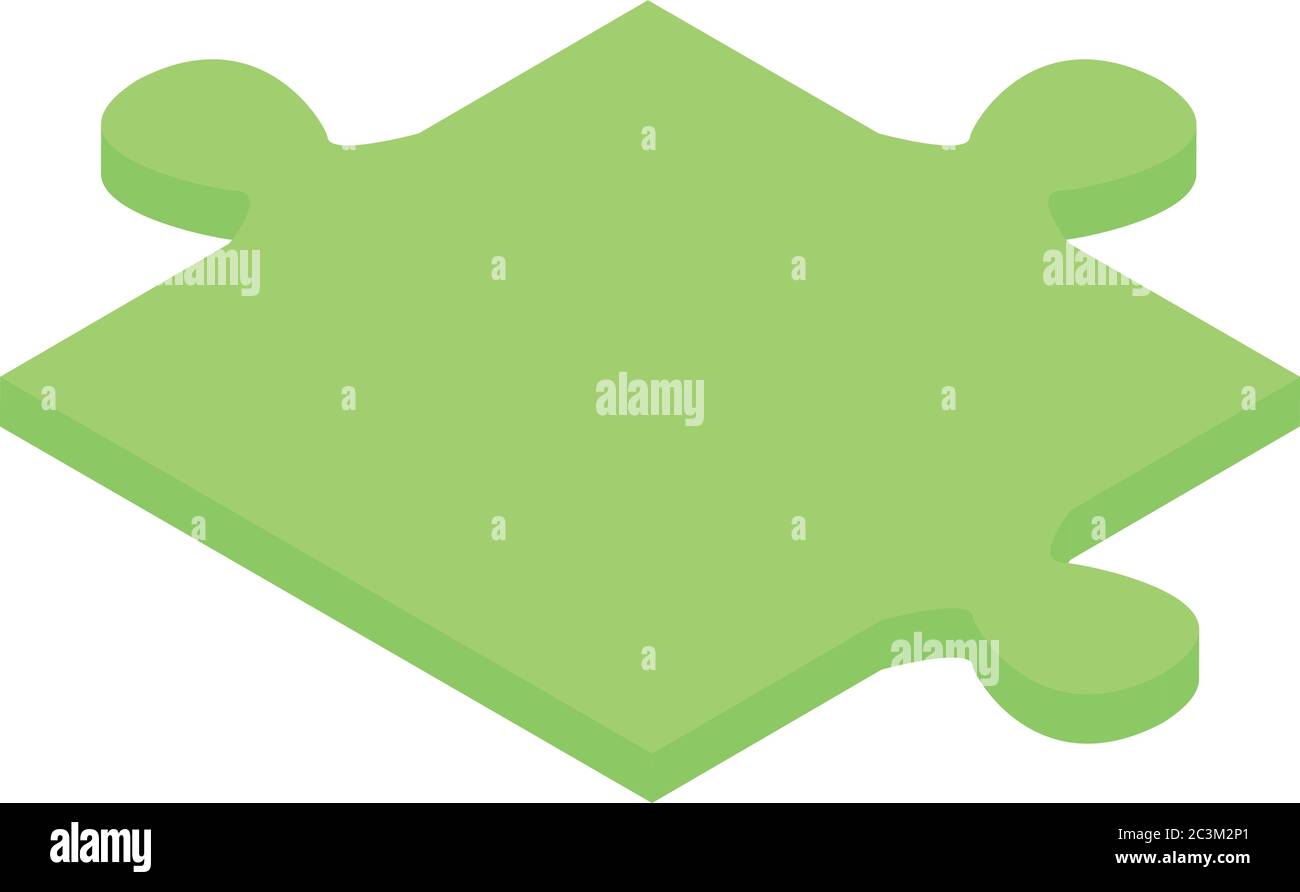 Green puzzle icon, isometric style Stock Vector Image & Art - Alamy