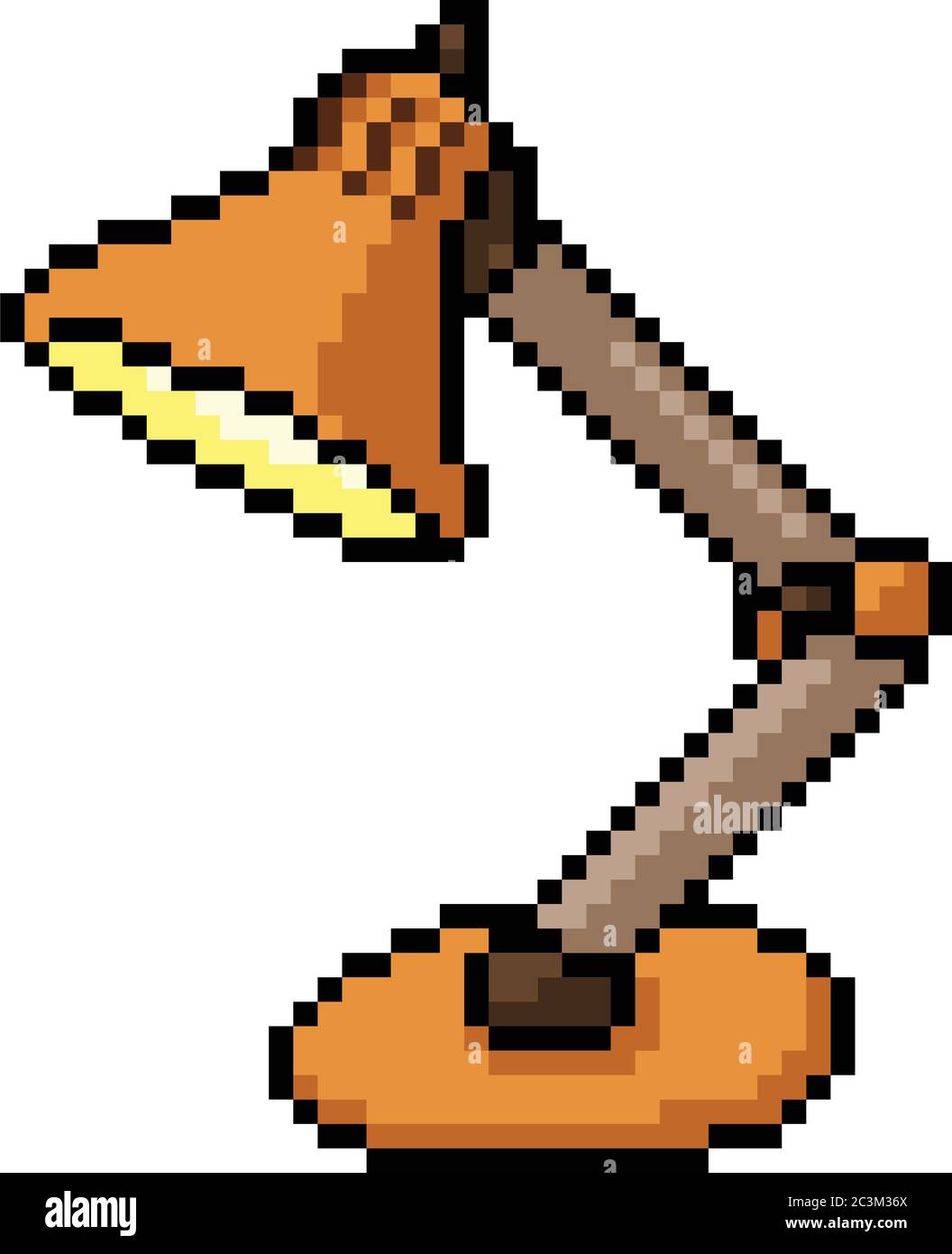 vector pixel art desk lamp isolated cartoon Stock Vector Image & Art ...