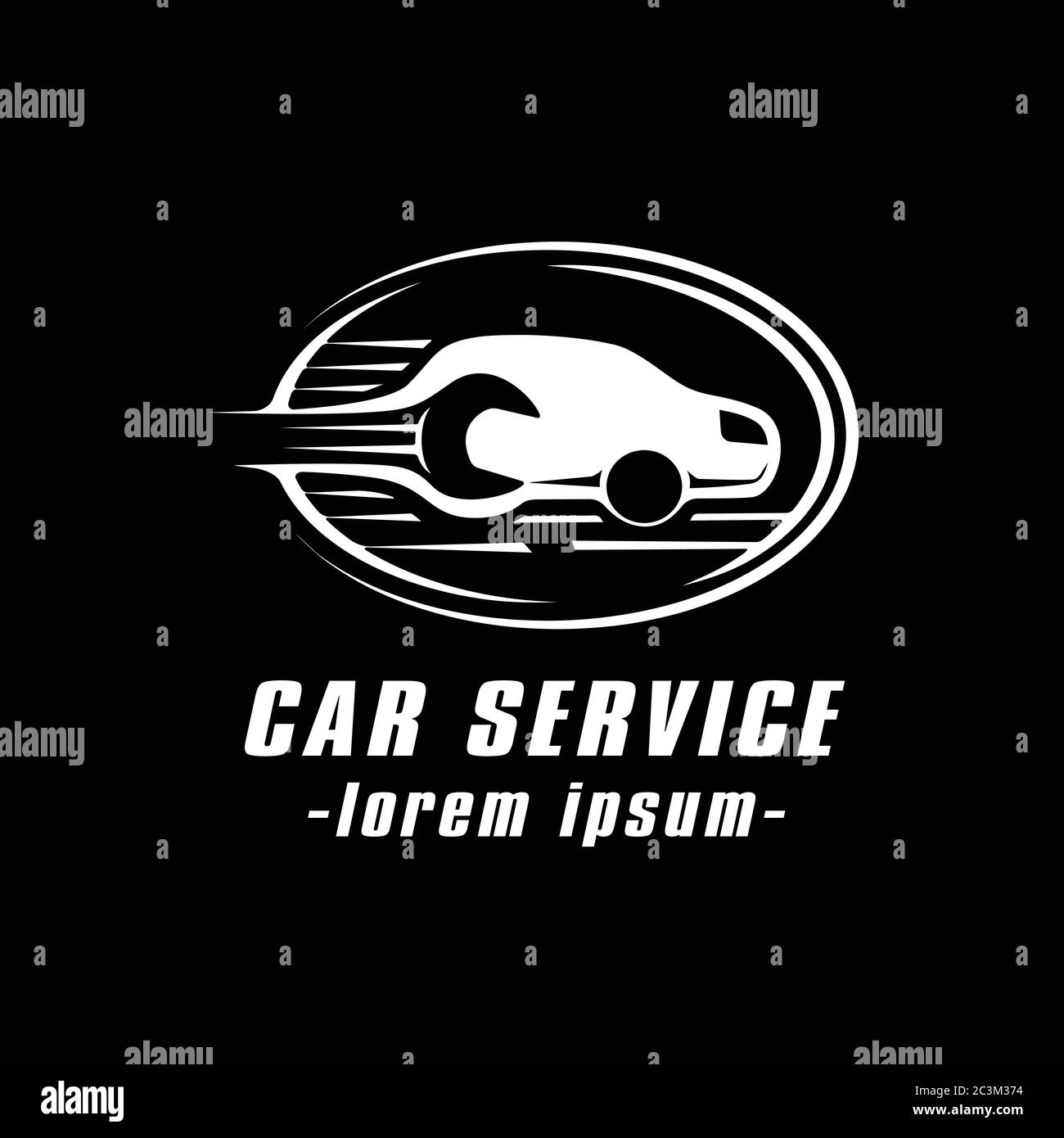 Car Service Logo Design Template. Car service on the road. Vector and ...