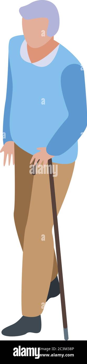 3d man old walking stick hi-res stock photography and images - Alamy