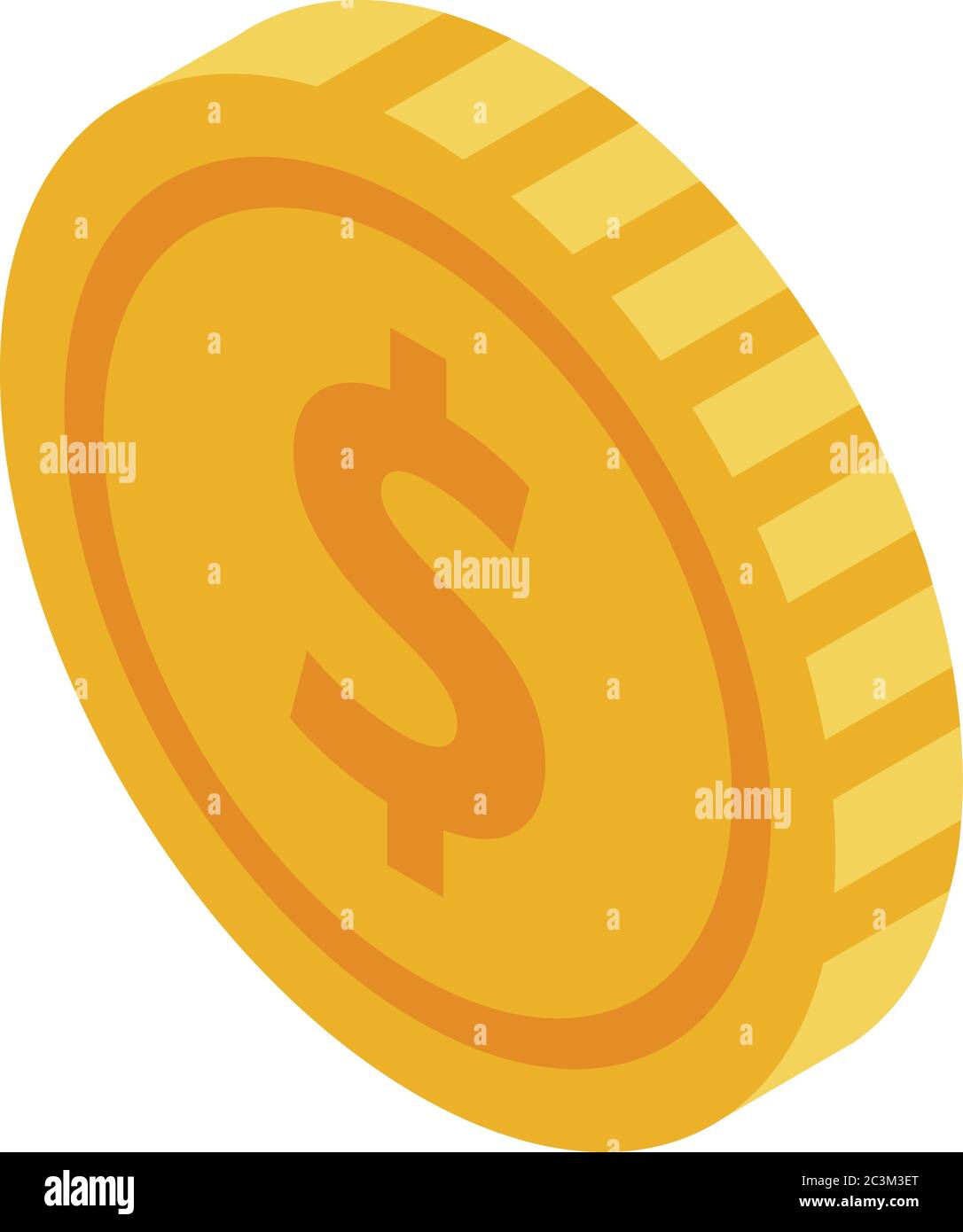 Dollar gold coin icon, isometric style Stock Vector Image & Art - Alamy