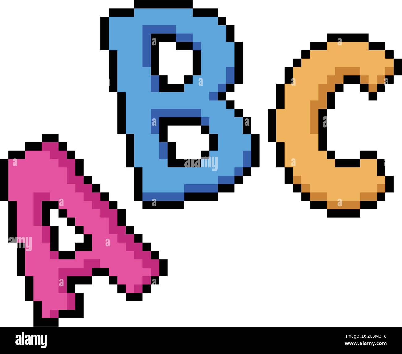Alphabet pixel art hi-res stock photography and images - Alamy