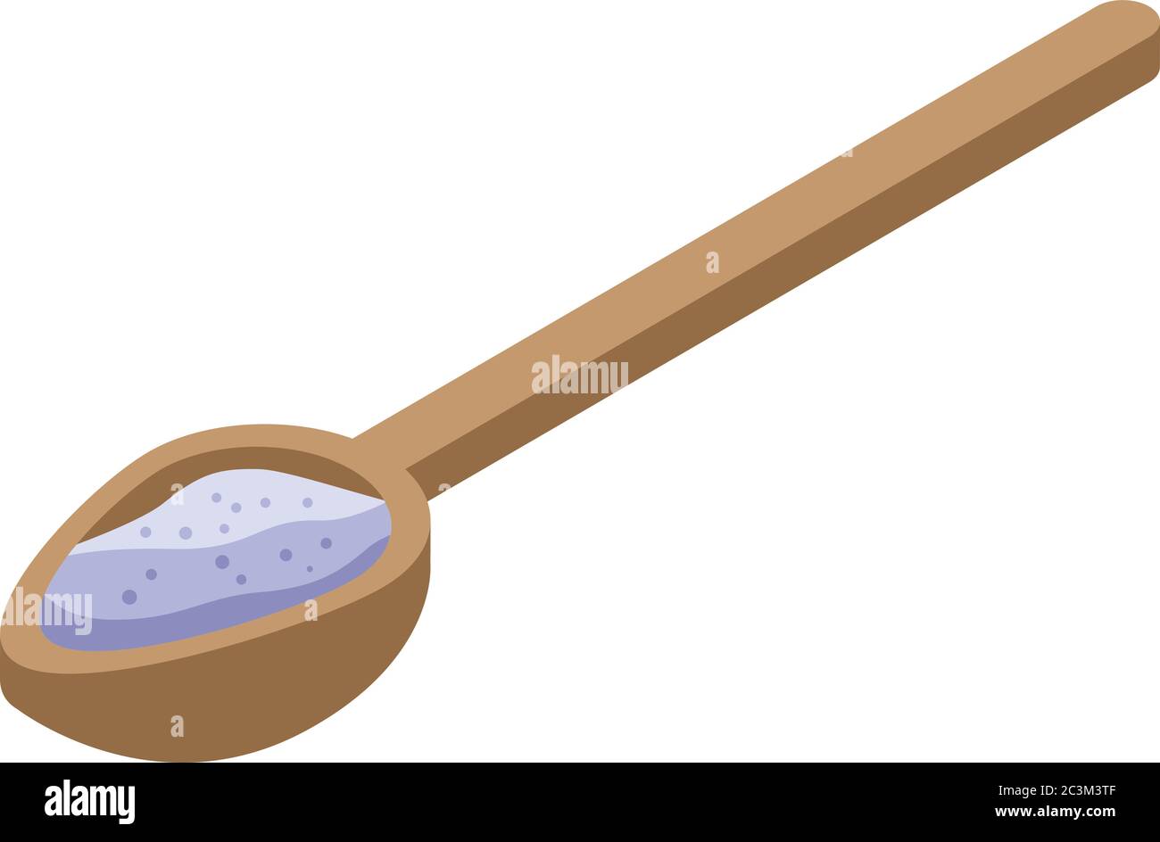 Bowl flour wooden spoon Stock Vector Images - Alamy