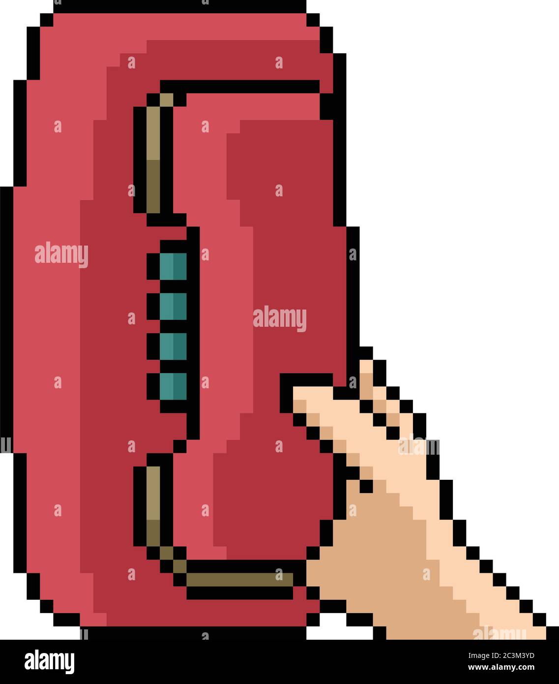 vector pixel art old telephone isolated cartoon Stock Vector Image ...