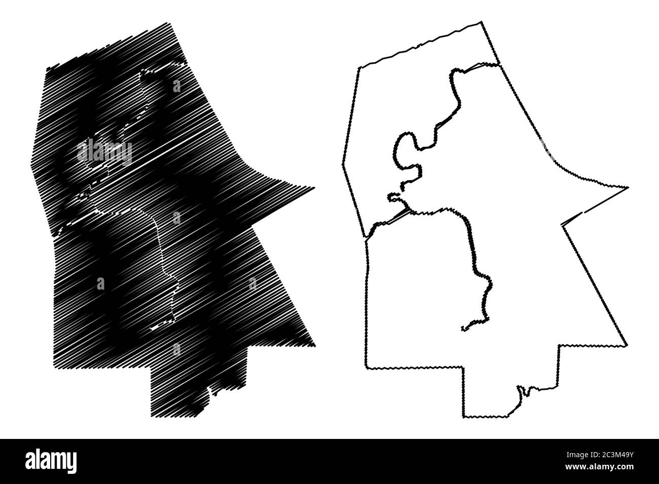 Kandal vector outline map hi-res stock photography and images - Alamy