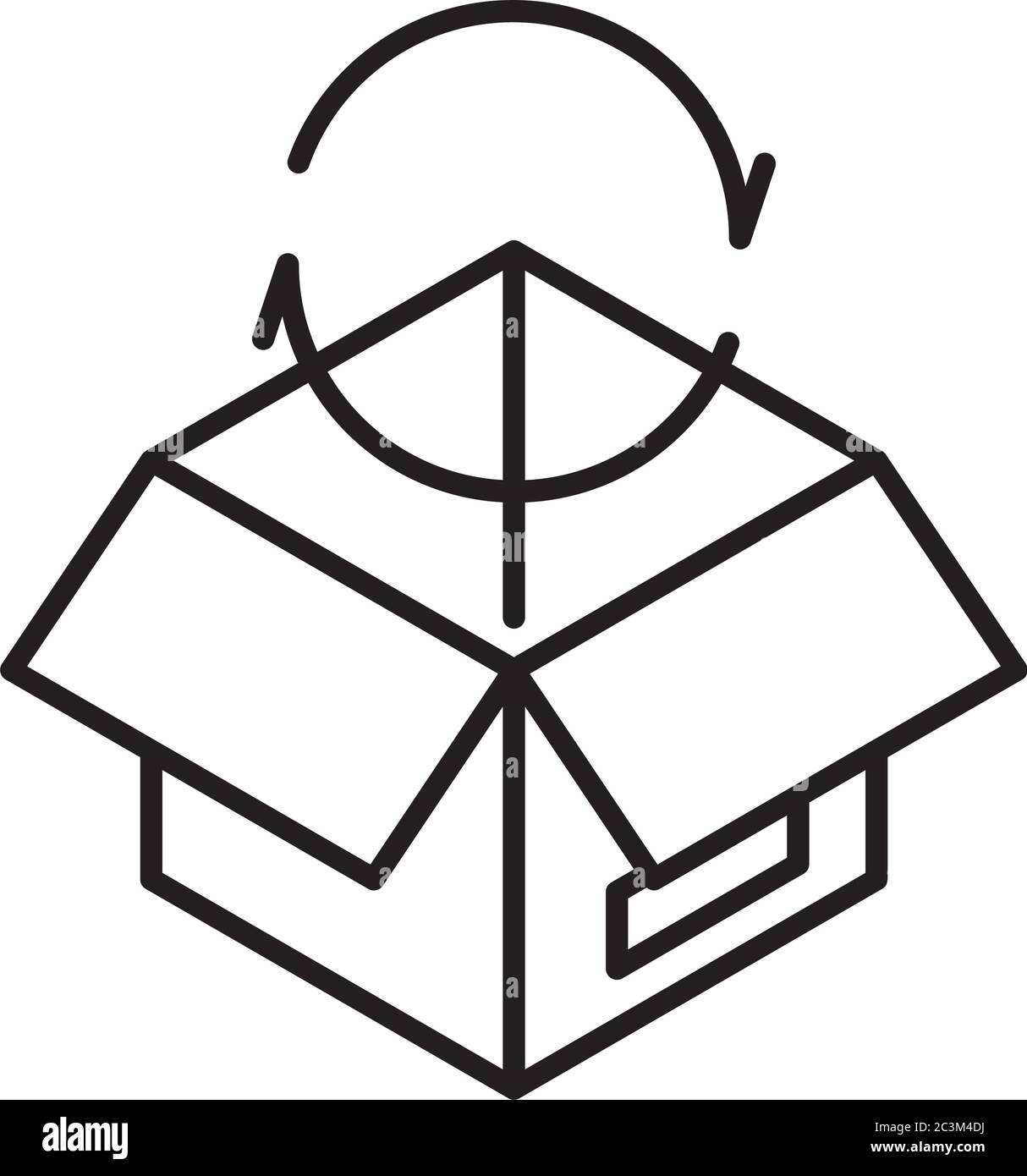 delivery packaging, open cardboard box cargo distribution, logistic ...