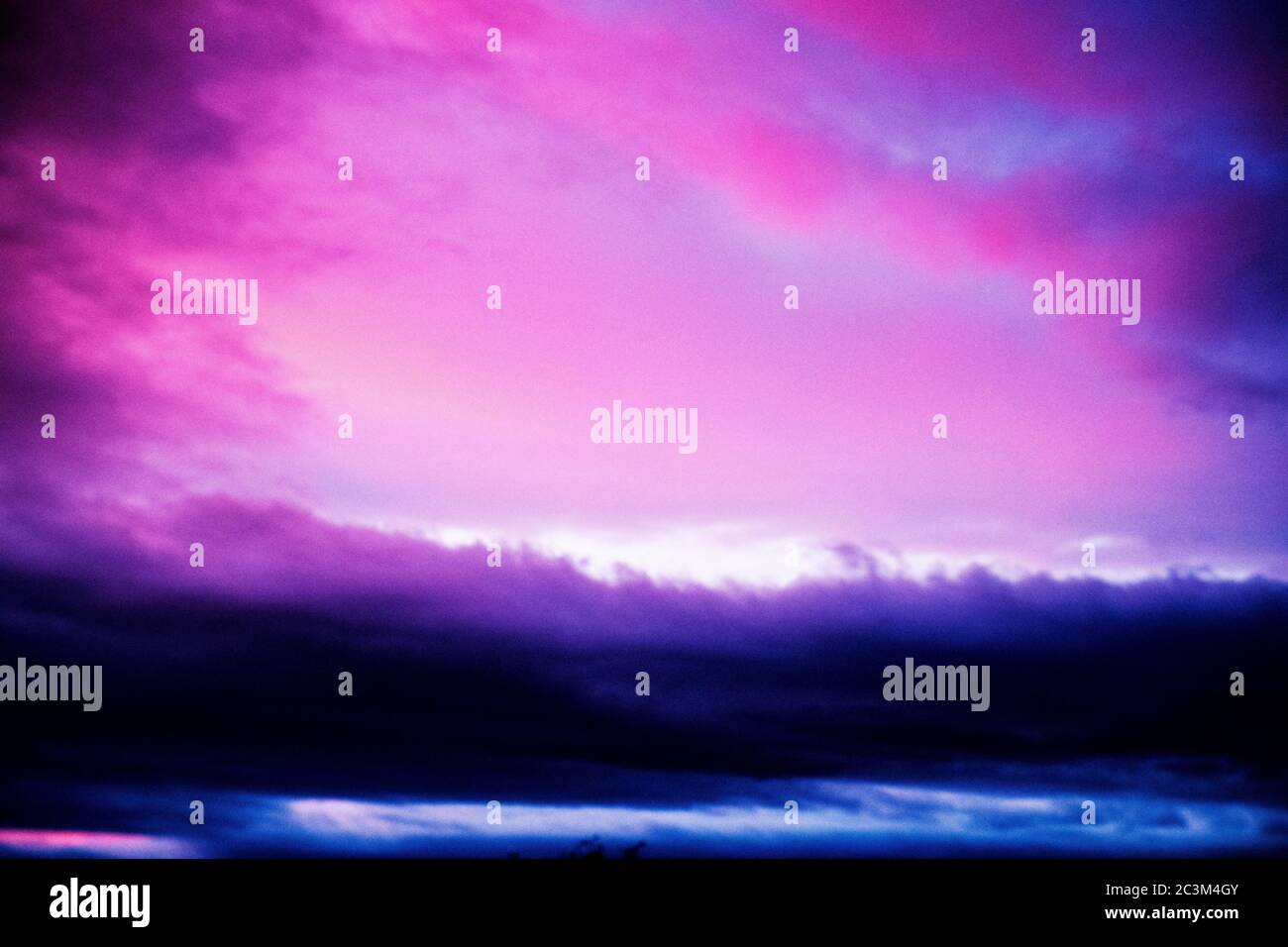 Purple sky, strange weather Stock Photo - Alamy