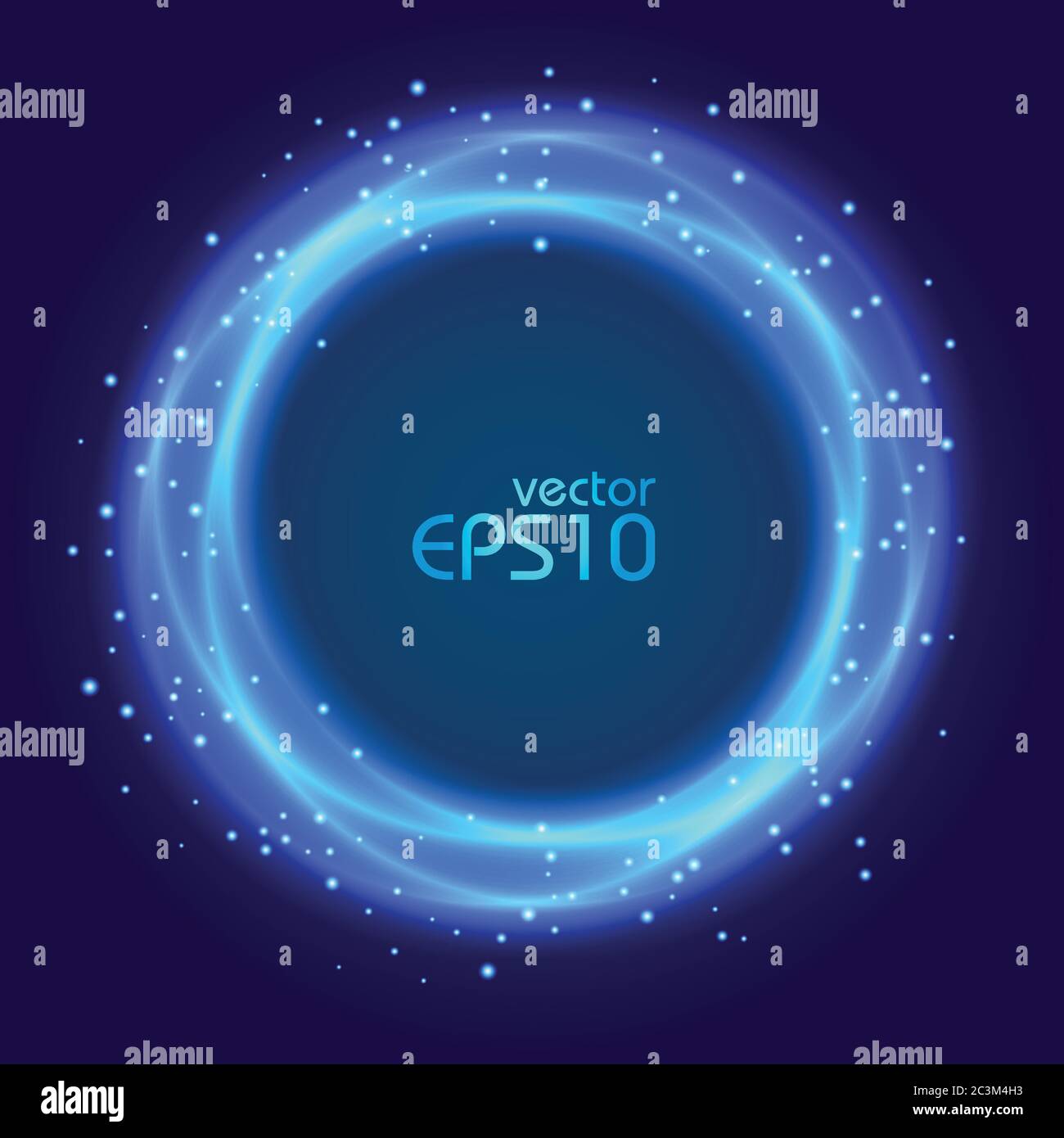 Abstract blue glowing circle frame, vector illustration Stock Vector ...