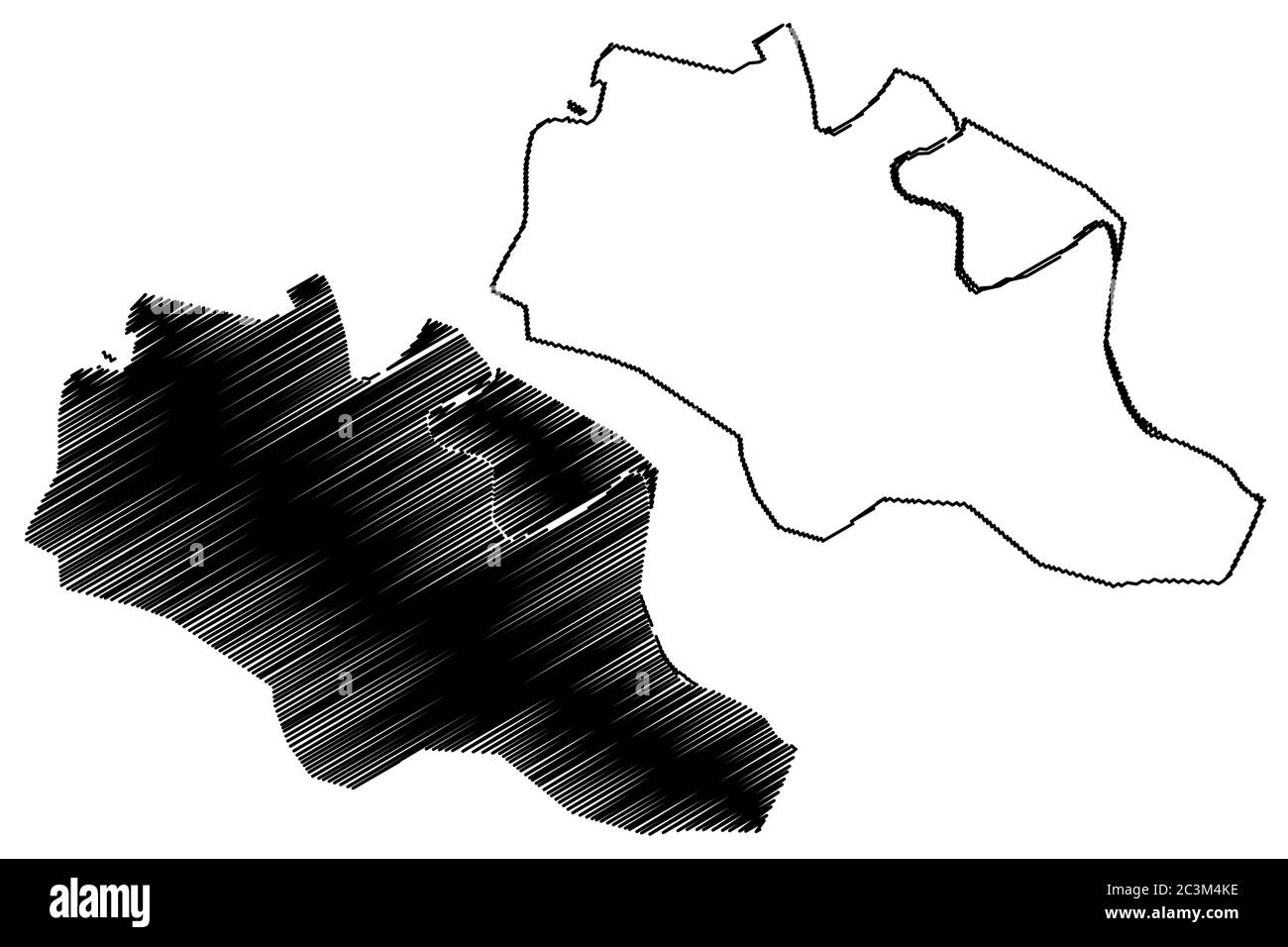 Jessore City (Peoples Republic of Bangladesh) map vector illustration ...