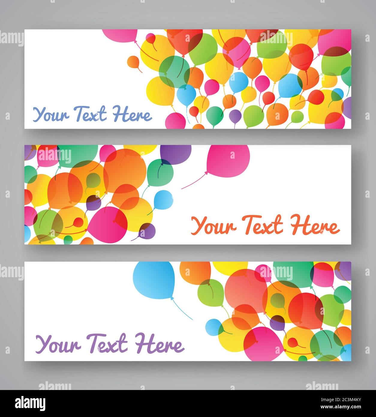 Set of colorful balloons banners, vector Stock Vector Image & Art - Alamy