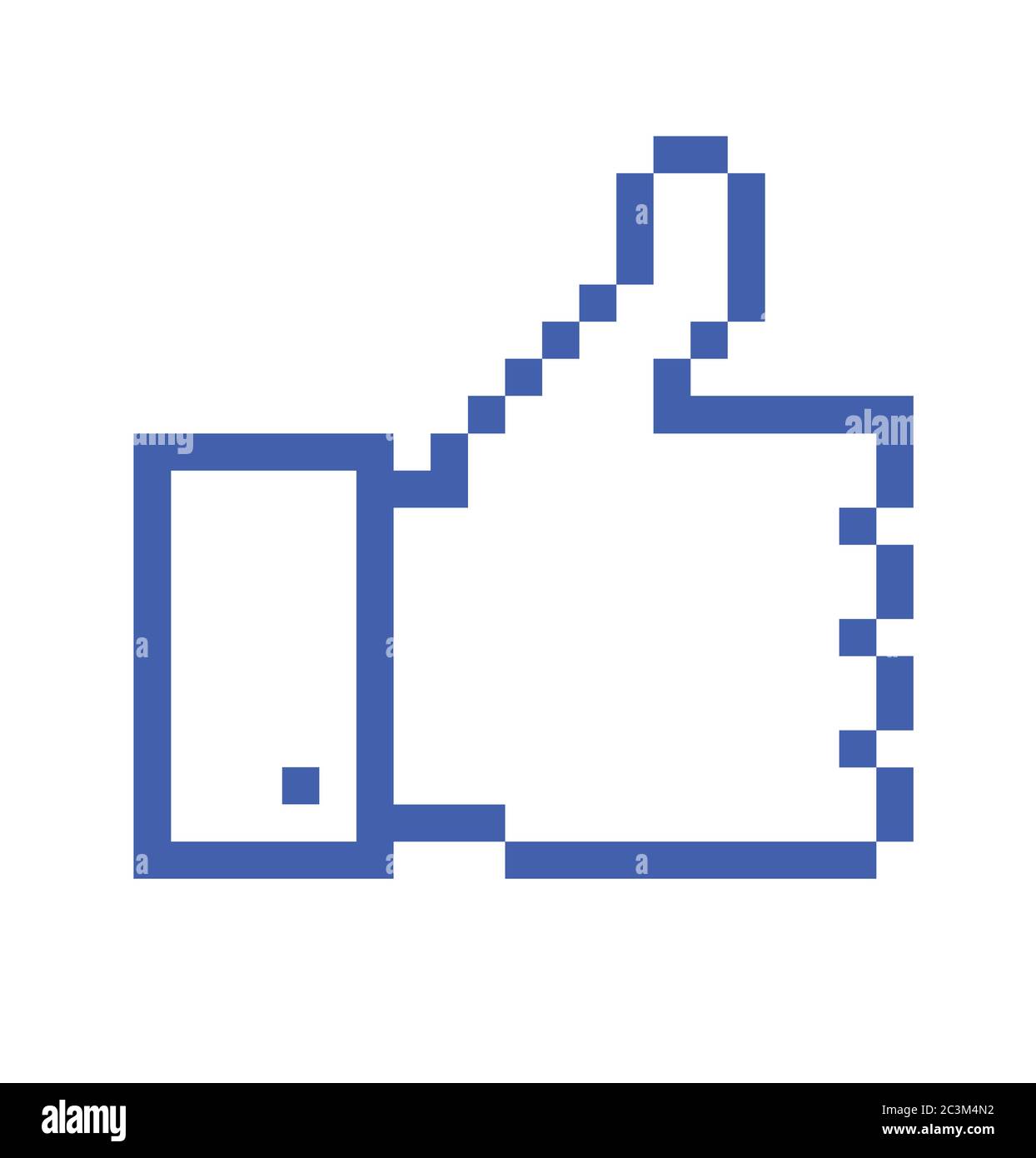 pixelated Thumb Up icon, vector illustration Stock Vector Image & Art ...