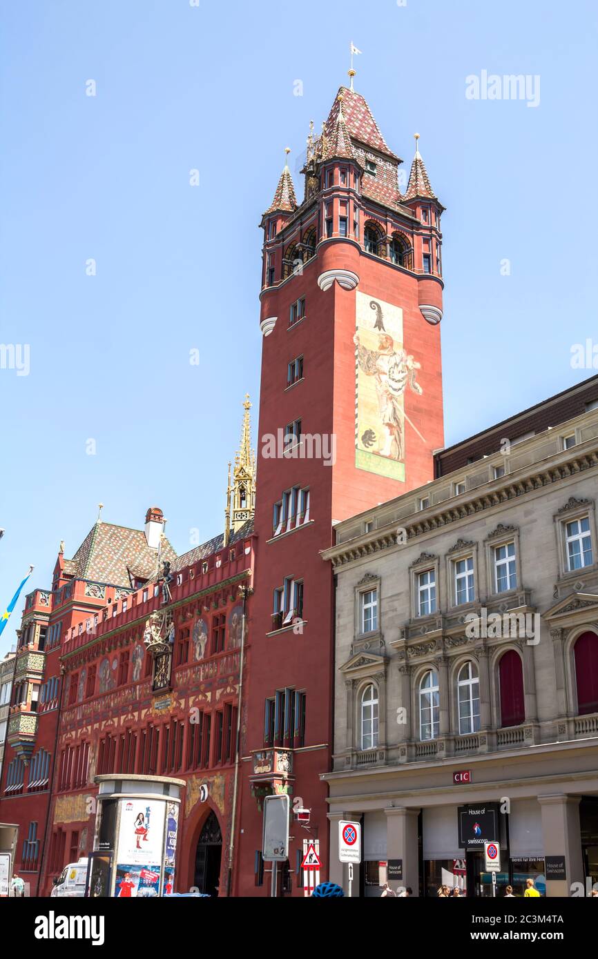 Rathaus, the Town Hall of Basel - Switzerland Stock Photo - Alamy
