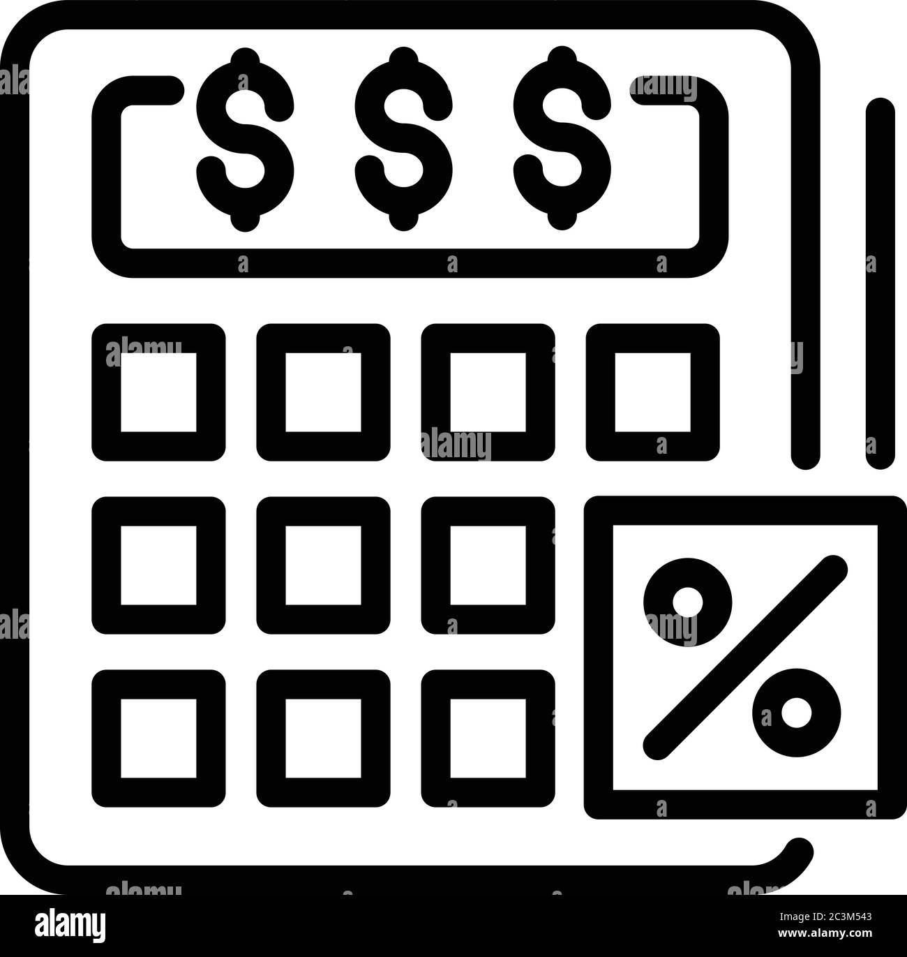 Percent calculator icon, outline style Stock Vector Image & Art - Alamy