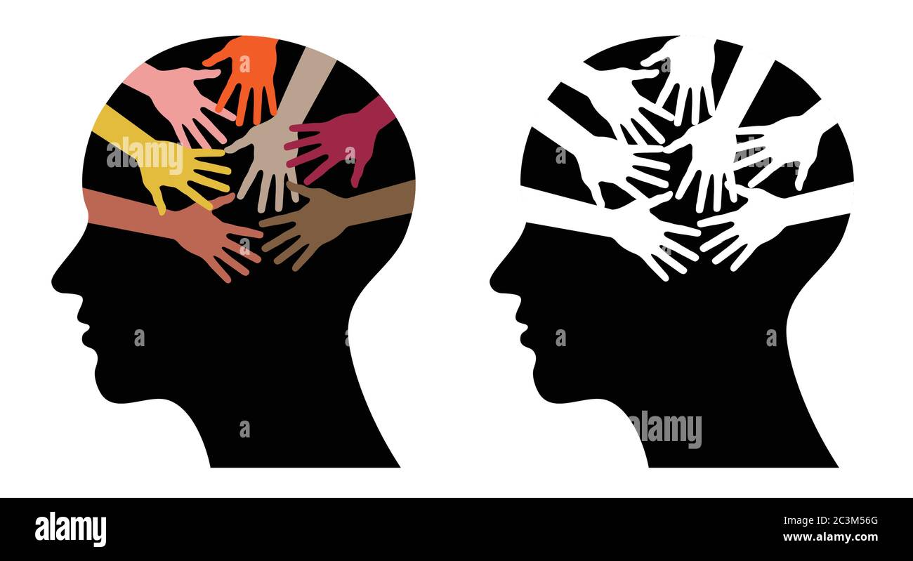 Helping hand illustration Cut Out Stock Images & Pictures - Alamy