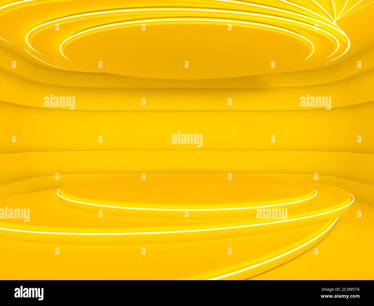 Abstract yellow modern architecture background, empty open space ...