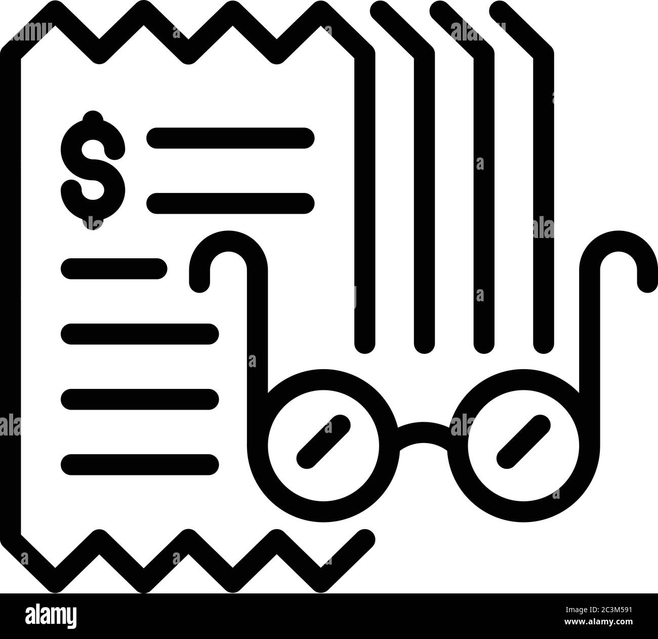 Tax inspector eyeglasses icon, outline style Stock Vector Image & Art ...