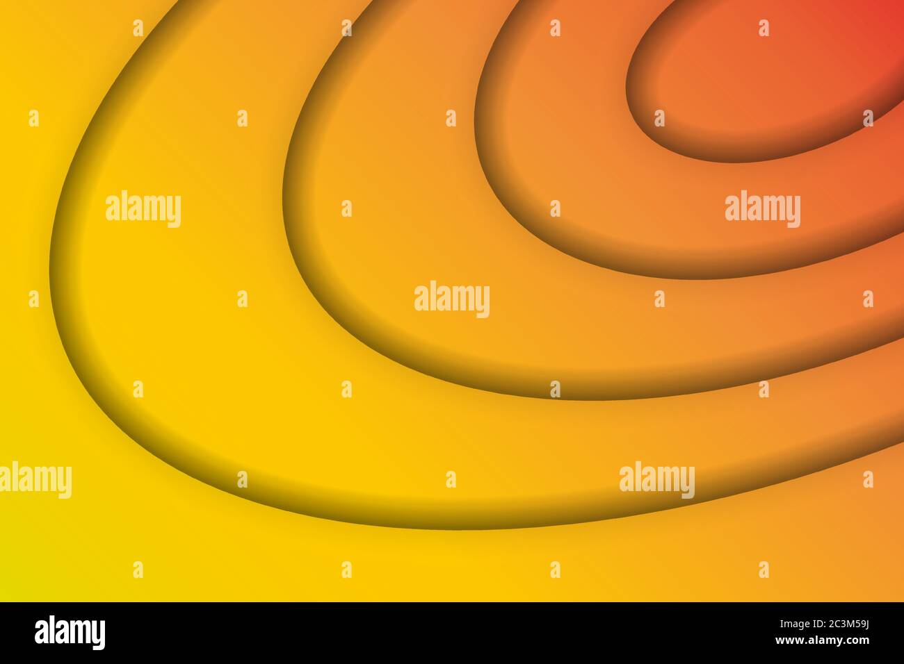 Abstract Yellow Red 3D Paper Cut Shapes Background Stock Vector Image ...