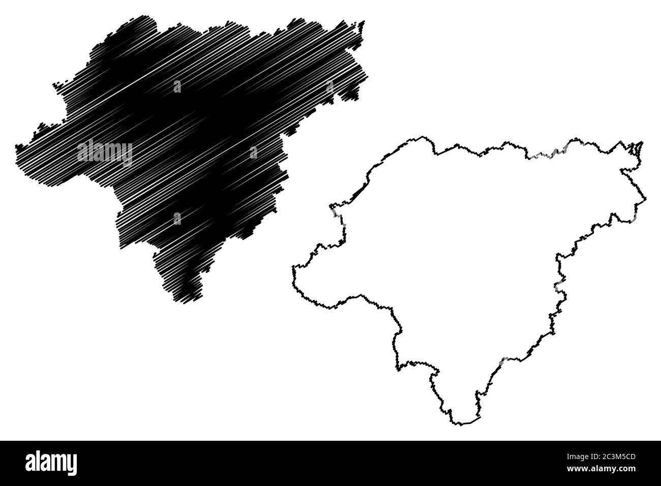 Harbin City (People's Republic of China, Heilongjiang Province) map ...