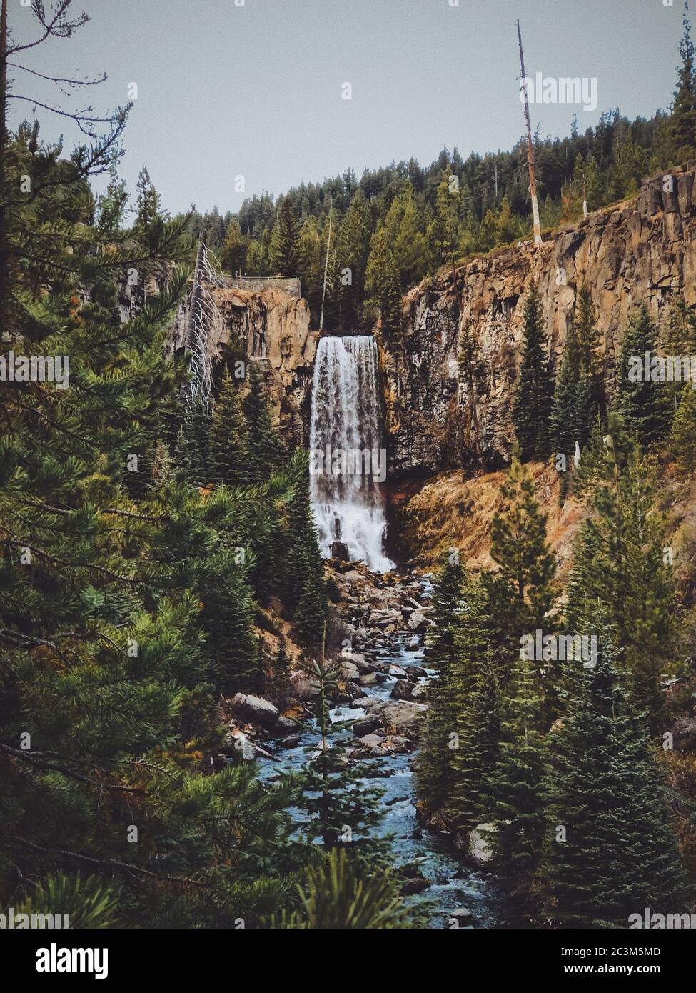 Amazing shot of the Tumalo Falls waterfall in Oregon, USA Stock Photo ...