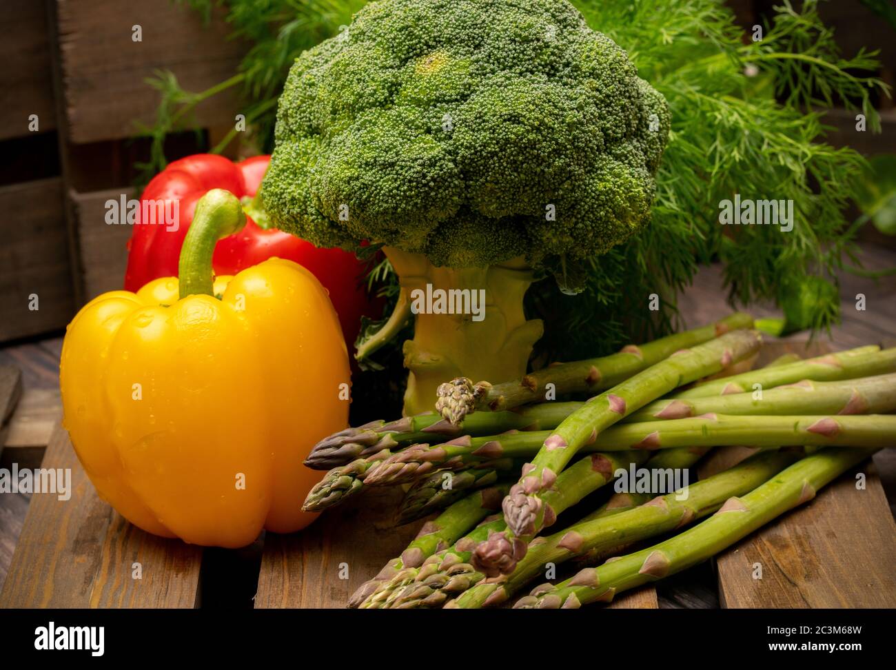 Assortment of fresh vegetables on a garden table Stock Photo - Alamy