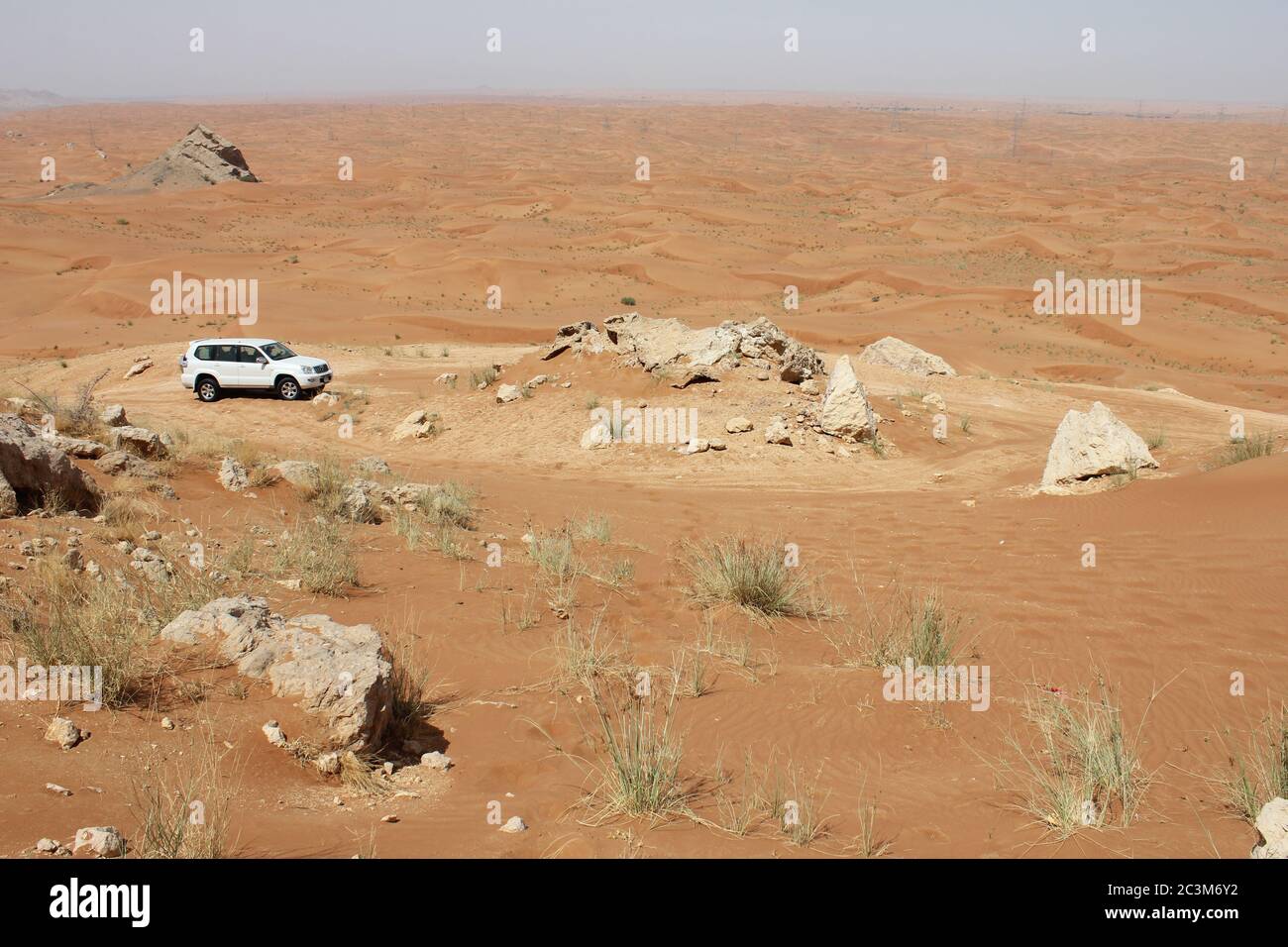 Toyota Prado 4WD (four wheel drive) vehicle, SUV, goes off-road in huge ...