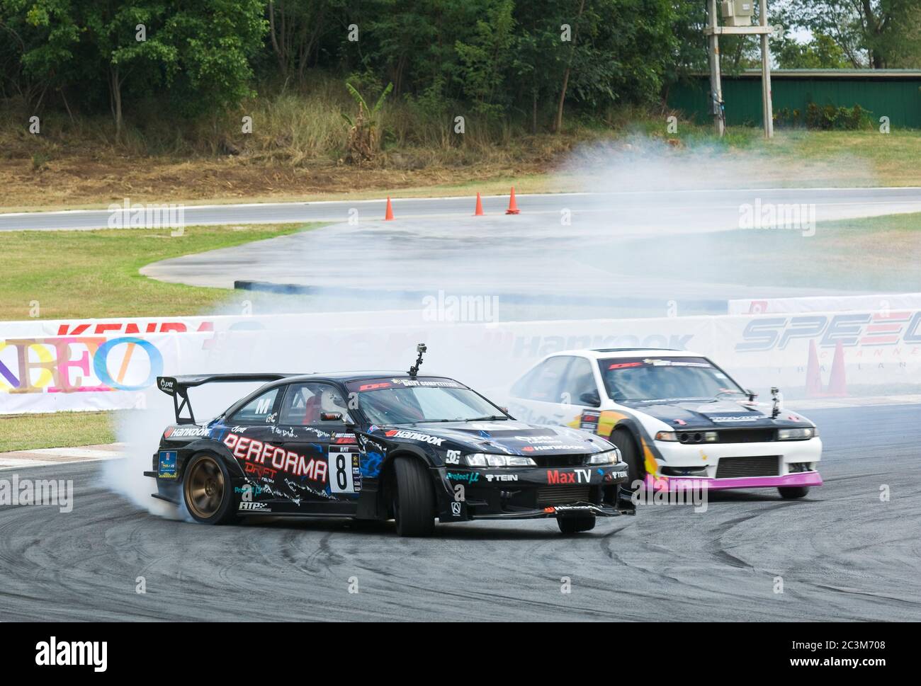 NAKHON RATCHASIMA - AUGUST 12: Khun Em of PTT racing at M-150 Storm ...