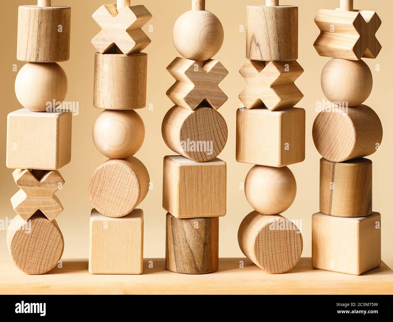 Children's wooden toys. Sequencing Blocks learning resource for ...