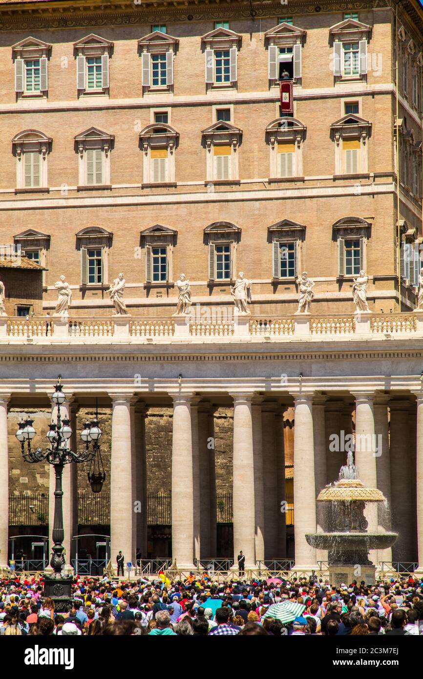 Pilgrims gather in St Peter's Square on Sunday to see and hear Pope ...