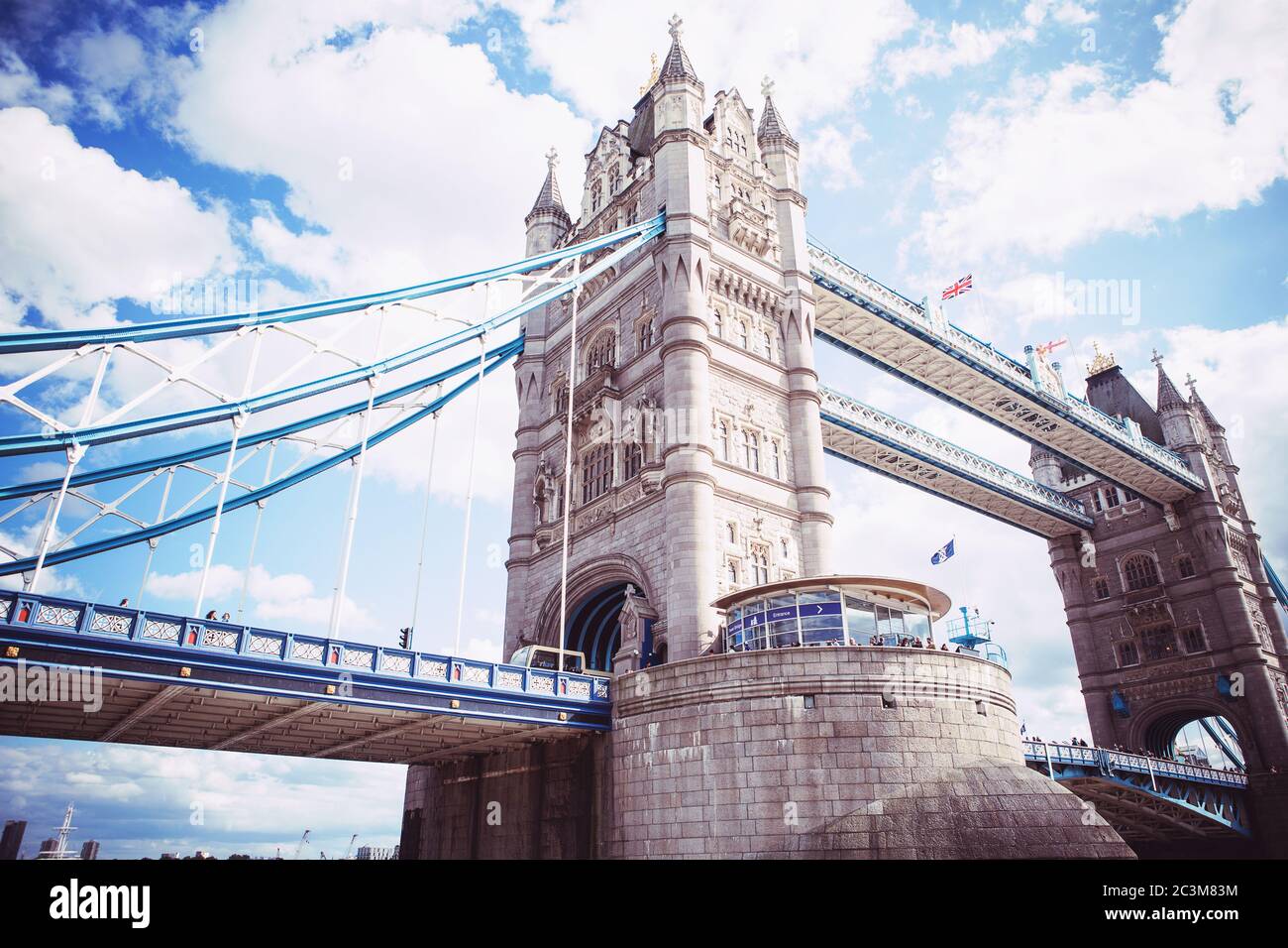 Tower Bridge in London, the UK. View from the River Thames Stock Photo ...