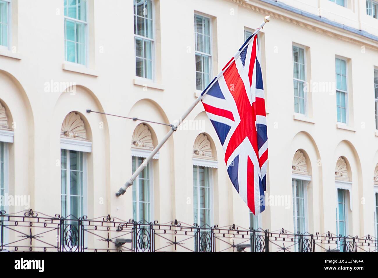 Blue sky building england flag government uk union jack hi-res stock ...