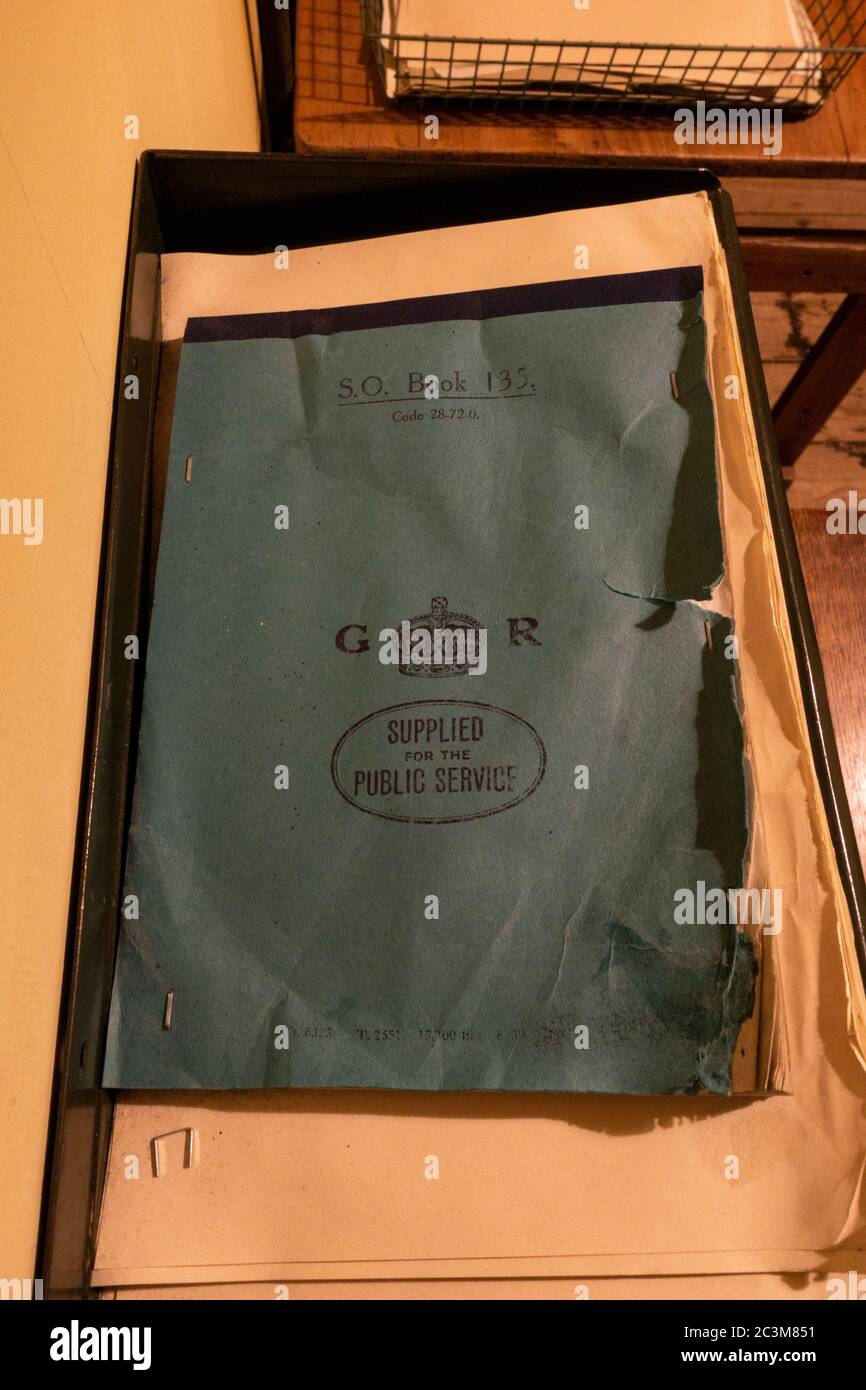 Duty officers notebook n display in Bletchley Park, Bletchley ...