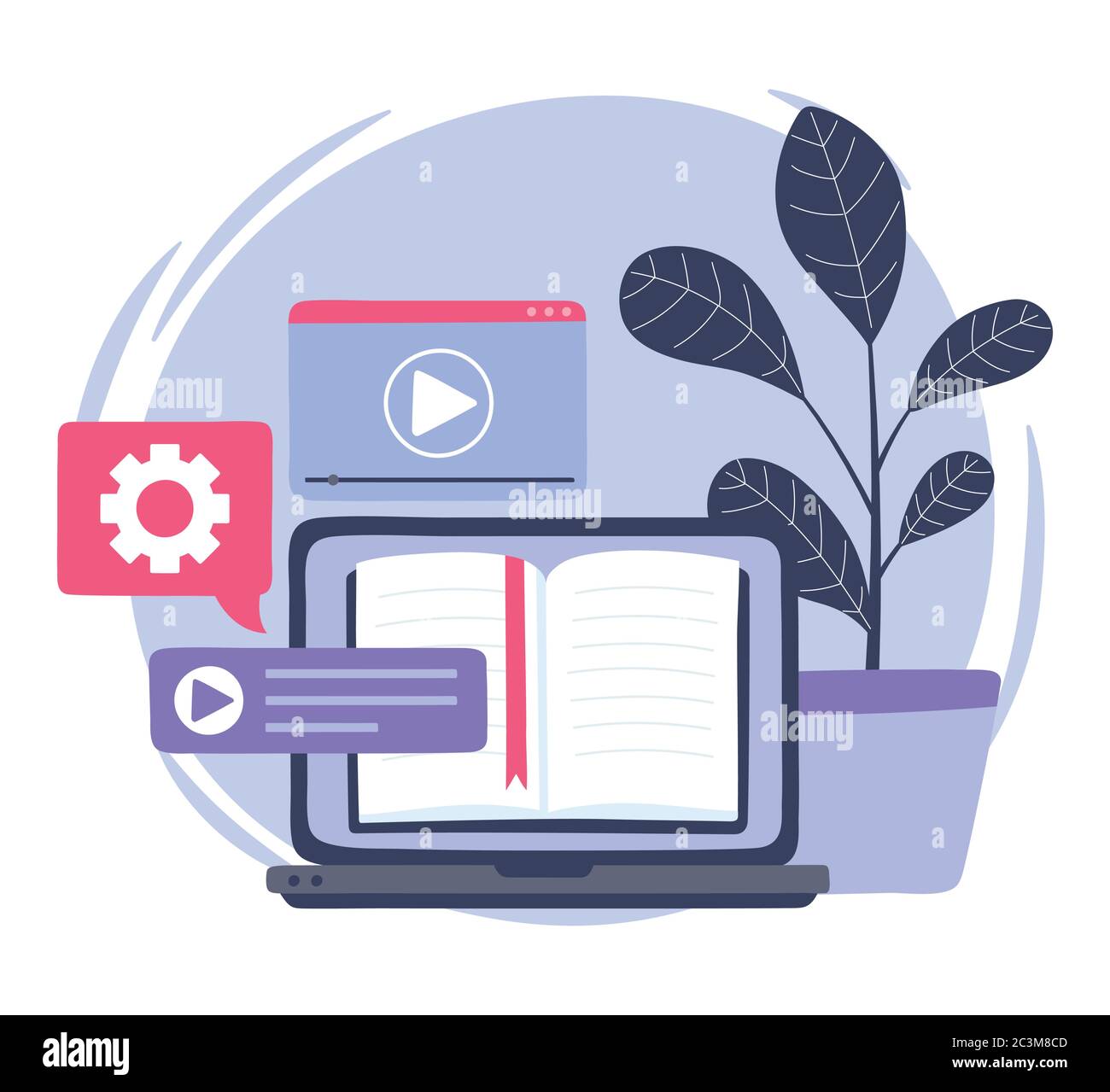 online training, laptop ebook class video player, education and courses ...