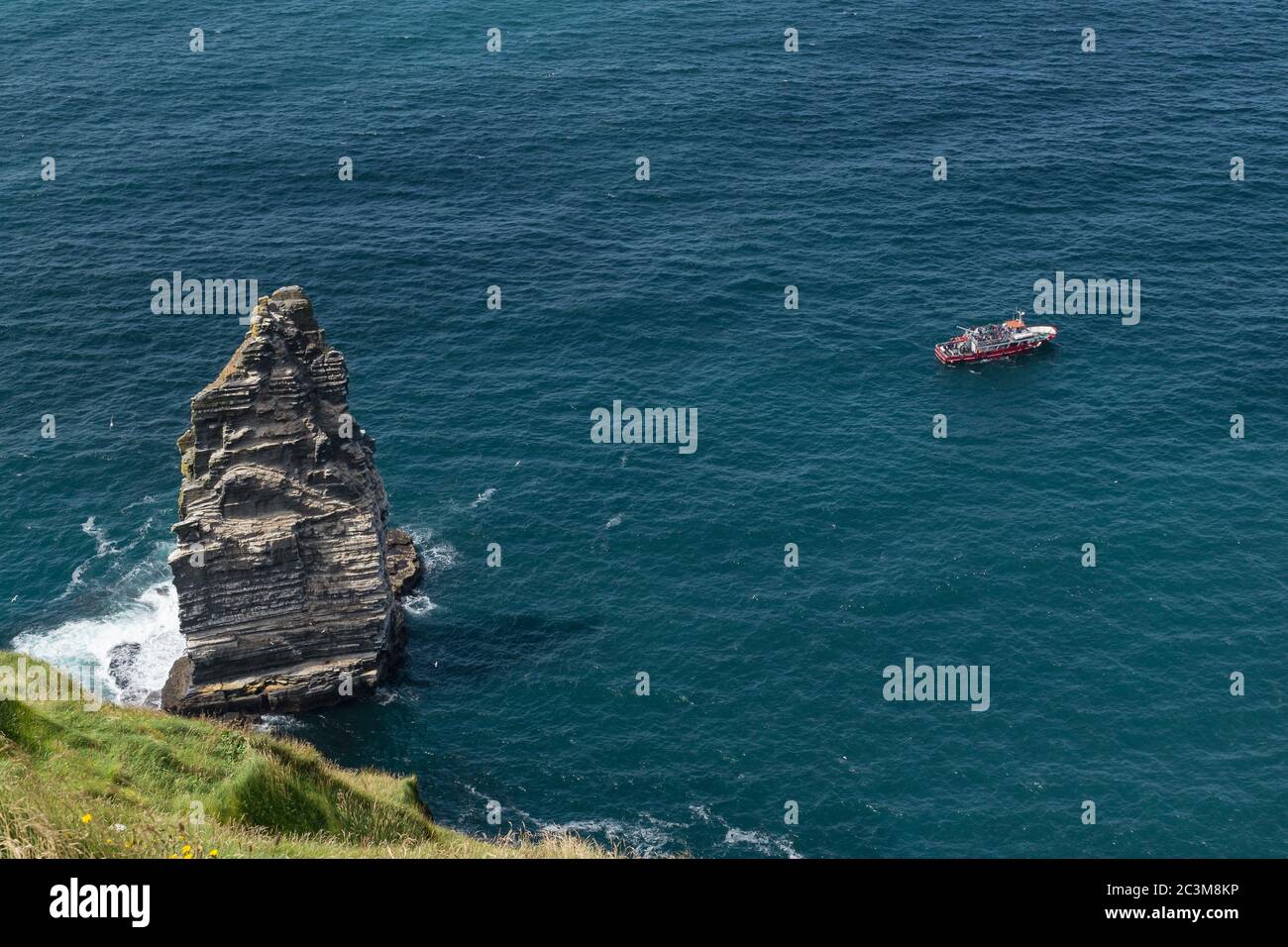 View of the world famous Cliffs of Moher in county Clare Ireland ...