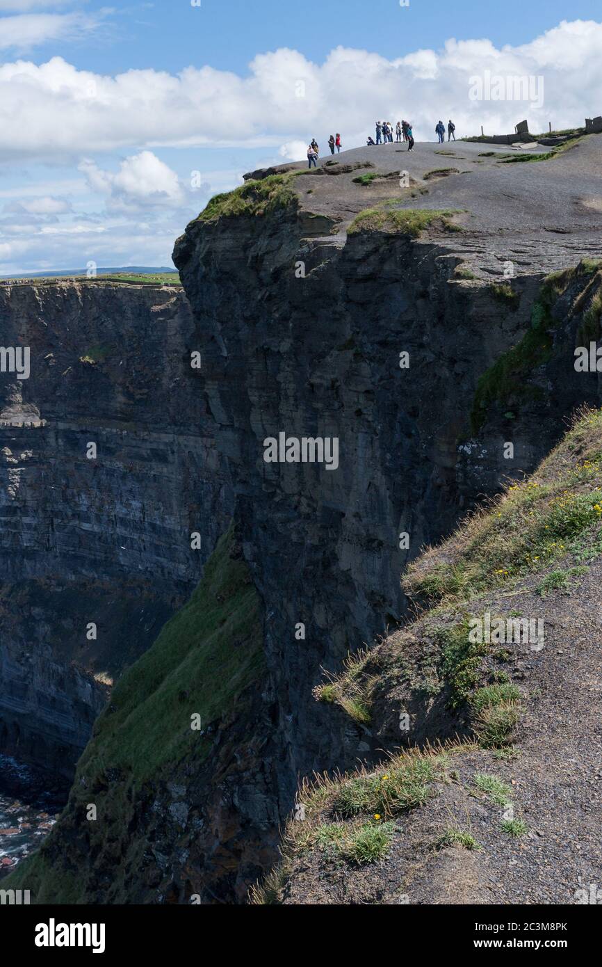 View of the world famous Cliffs of Moher in county Clare Ireland ...