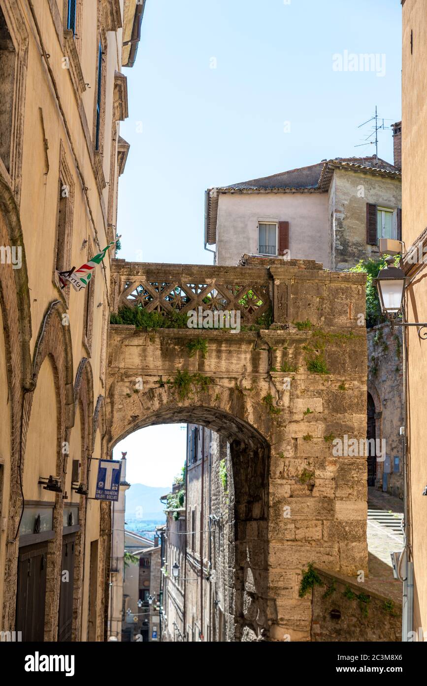 todi,italy june 20 2020 :architecture of the buildings in the village ...