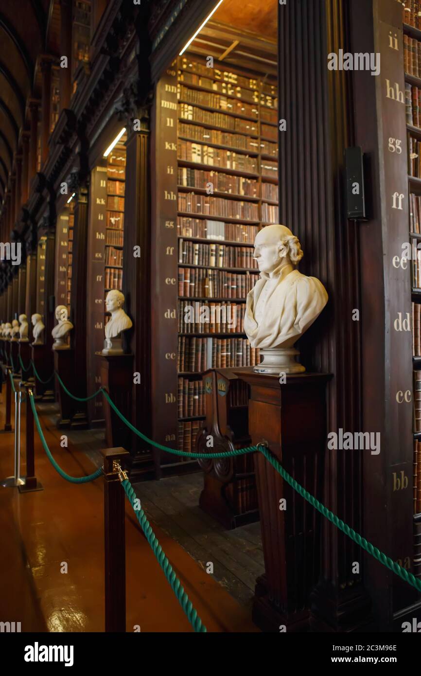 Dublin, Ireland - June 24, 2019: The Long Room interior Of The Old ...