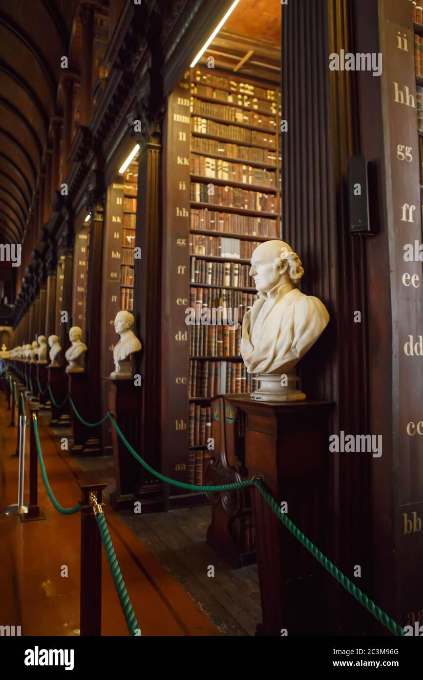 Dublin, Ireland - June 24, 2019: The Long Room interior Of The Old ...