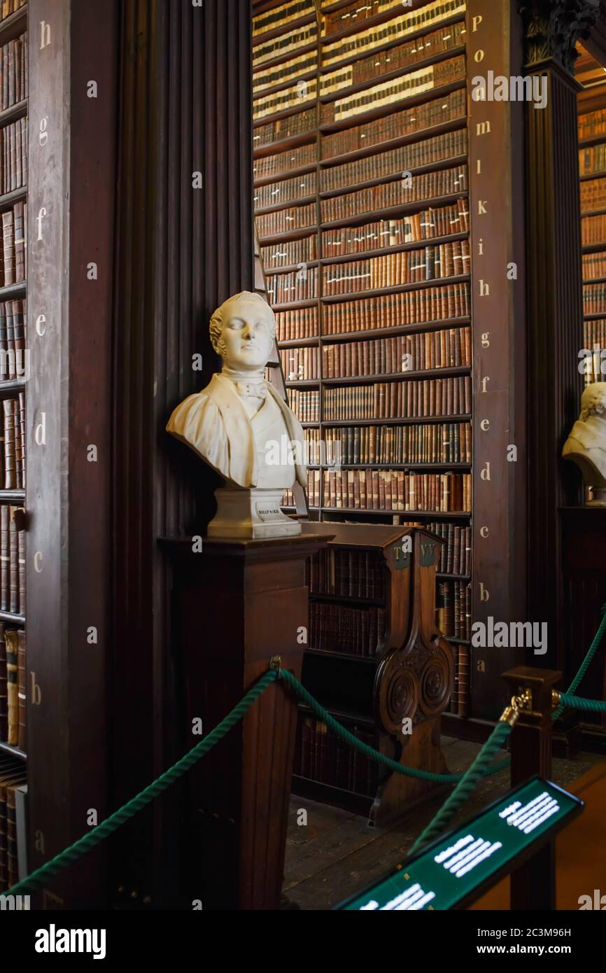 Dublin, Ireland - June 24, 2019: The Long Room interior Of The Old ...