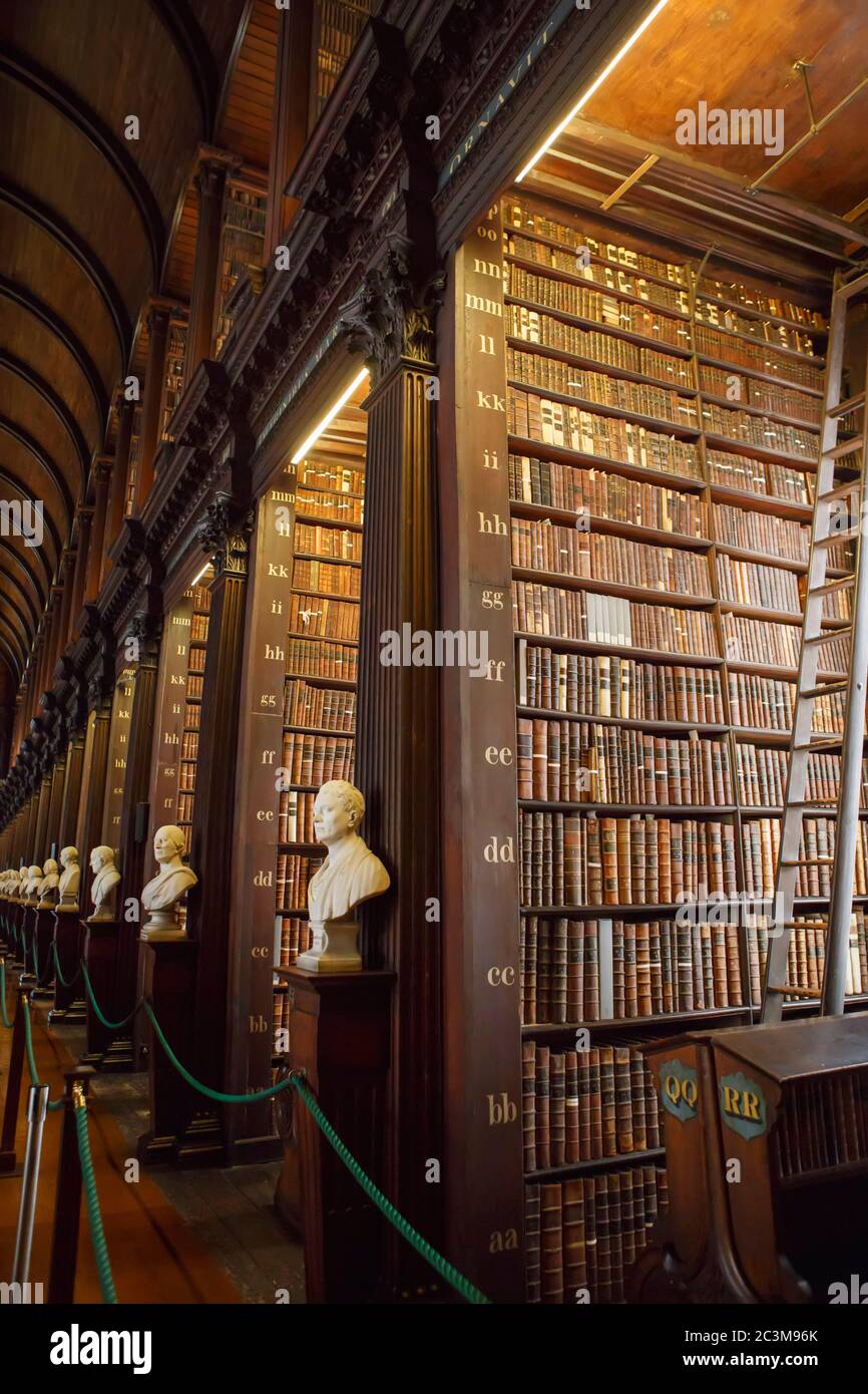 Dublin, Ireland - June 24, 2019: The Long Room interior Of The Old ...