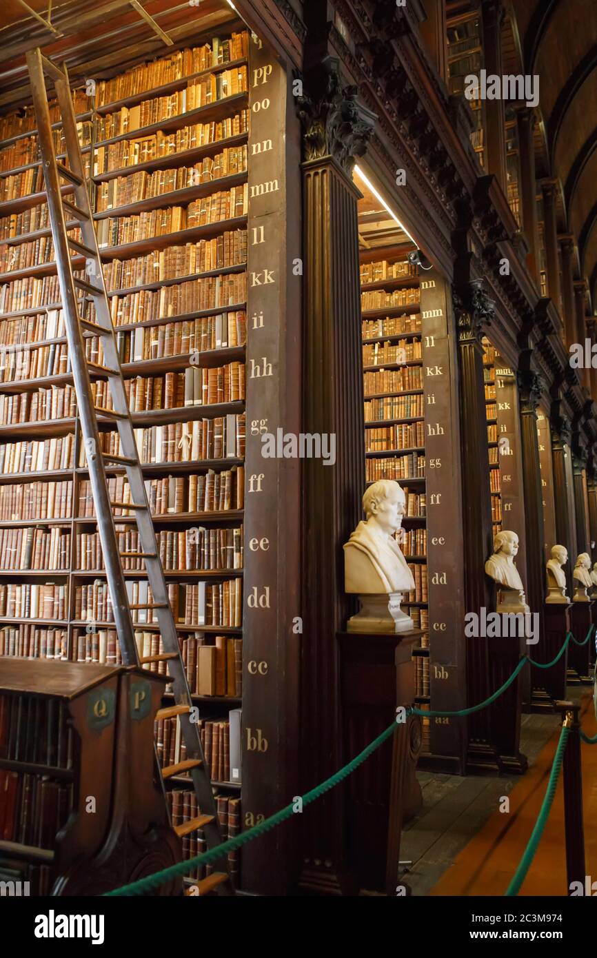Dublin, Ireland - June 24, 2019: The Long Room interior Of The Old ...